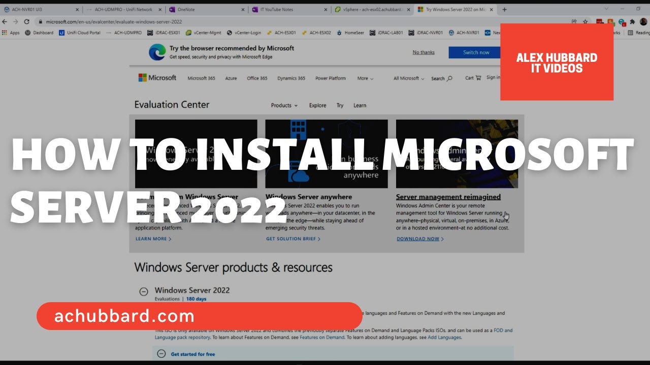 Install Microsoft Server 2022 on a VMWare Virtual Machine